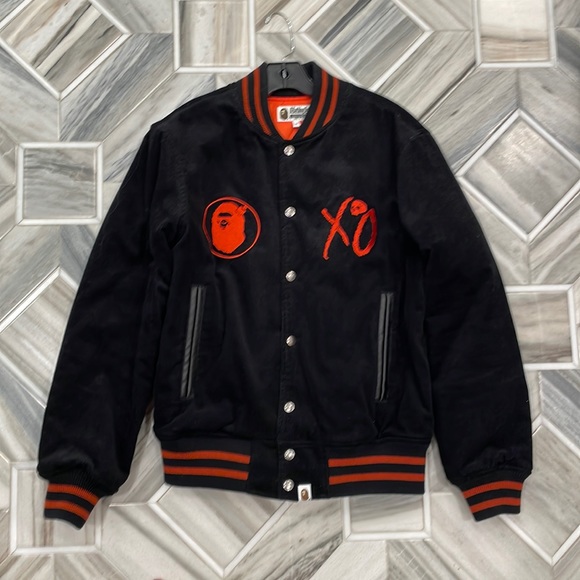 Bape | Jackets & Coats | A Bathing Ape X Xo The Weeknd Sold Out Varsity ...